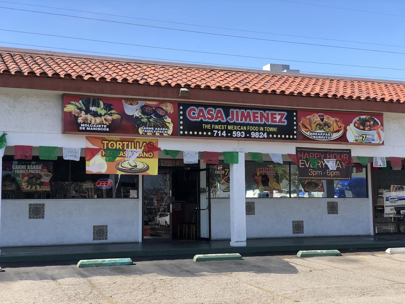 Casa Jimenez Latest Menu - October 2024